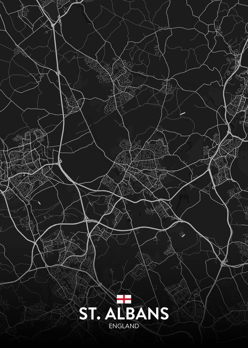 'St Albans UK' Poster, picture, metal print, paint by IMR Designs ...