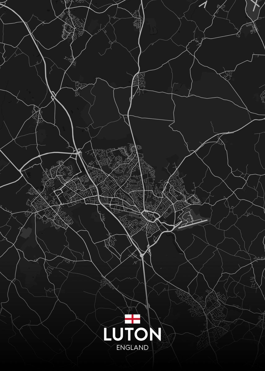 'Luton UK' Poster, picture, metal print, paint by IMR Designs | Displate