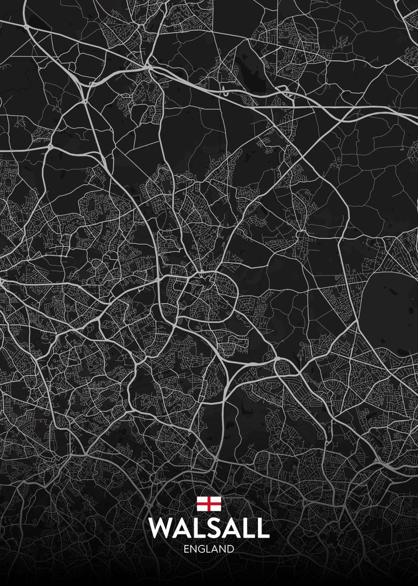 'Walsall UK' Poster, picture, metal print, paint by IMR Designs | Displate