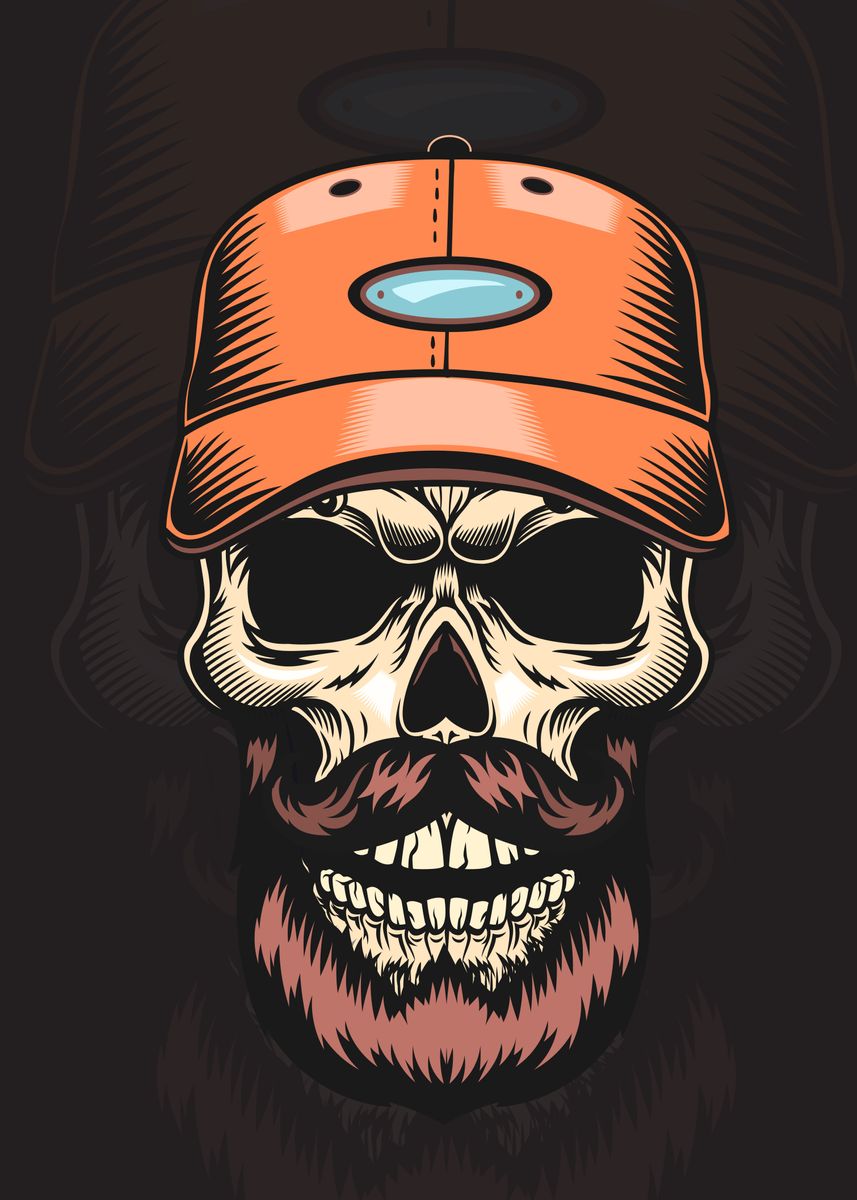 'Skeleton 9' Poster, picture, metal print, paint by Kin Limpin | Displate