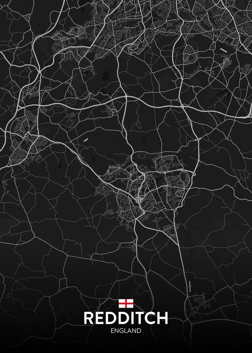 'Redditch UK' Poster, picture, metal print, paint by IMR Designs | Displate