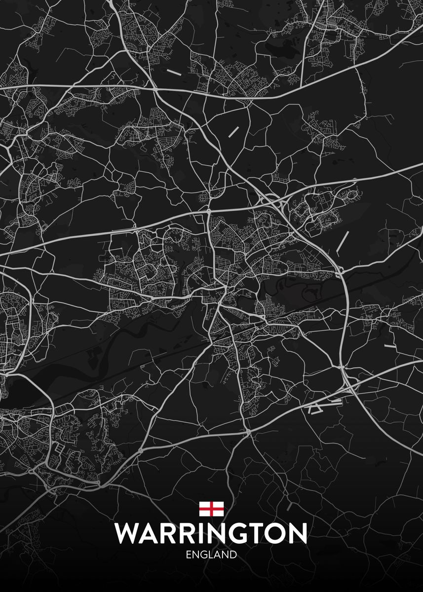 'Warrington UK' Poster, picture, metal print, paint by IMR Designs ...