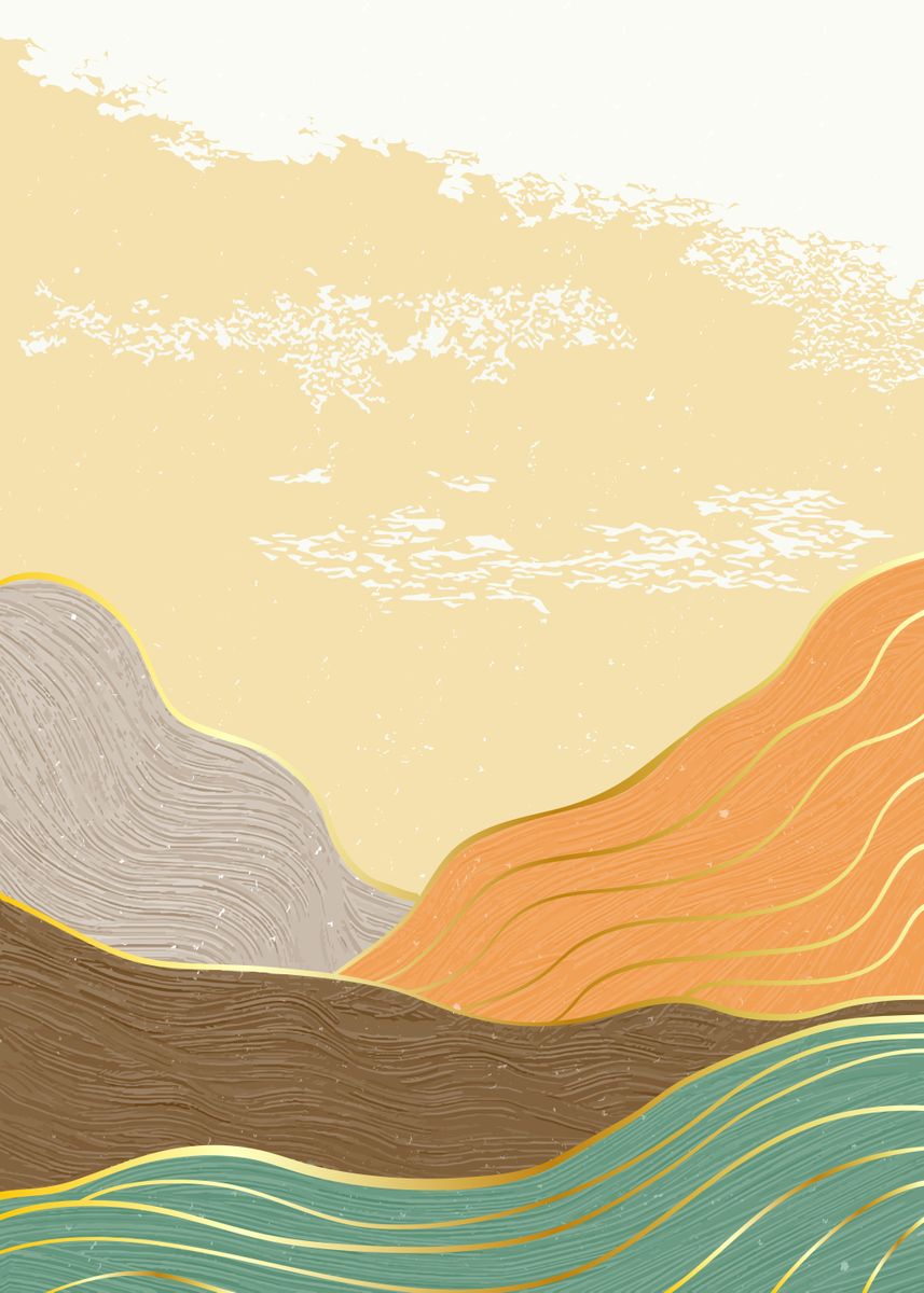 'ABSTRACT MOUNTAIN ART' Poster by budi yanto | Displate