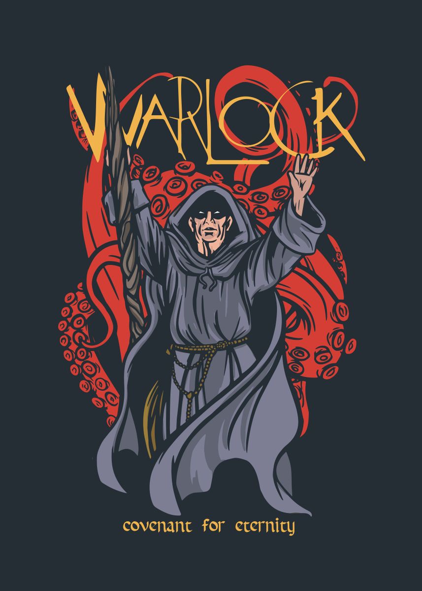 'Warlock man ' Poster, picture, metal print, paint by Simon Darren ...