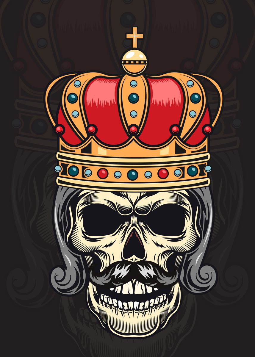 'Skeleton 6' Poster, picture, metal print, paint by Kin Limpin | Displate