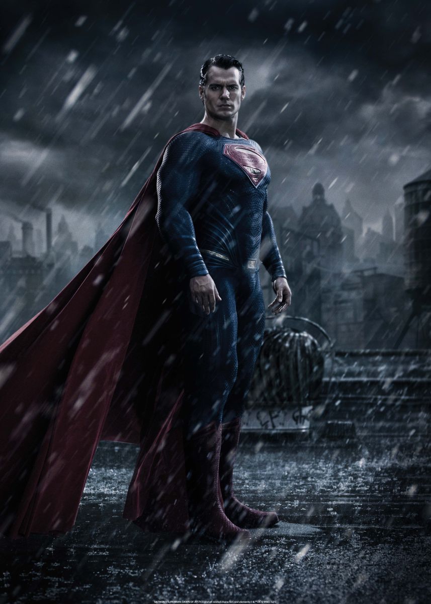 'Superman in the rain' Poster, picture, metal print, paint by DC Comics ...