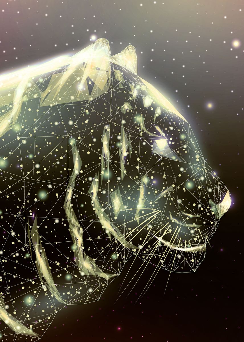 'Astral Cosmic Tiger' Poster, picture, metal print, paint by Motivation ...