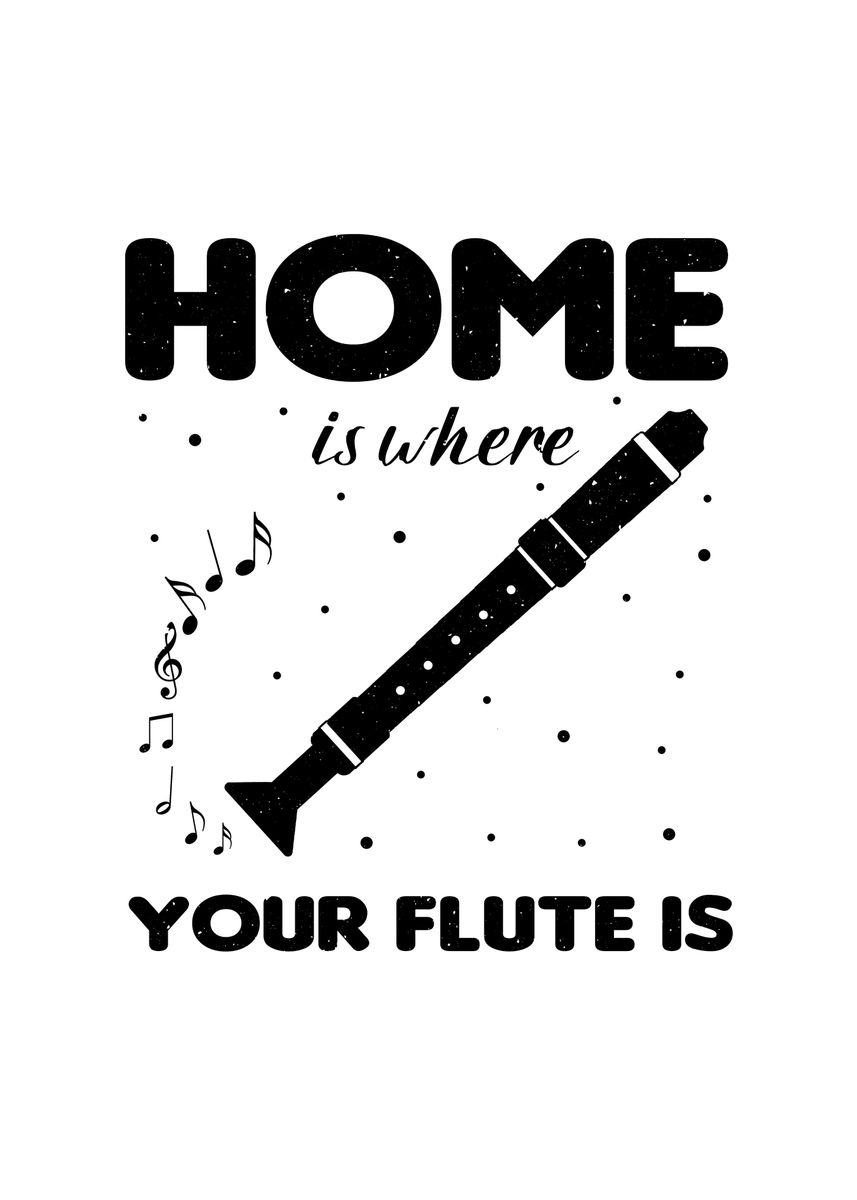 'Flute Musical Instrument' Poster, picture, metal print, paint by TW ...
