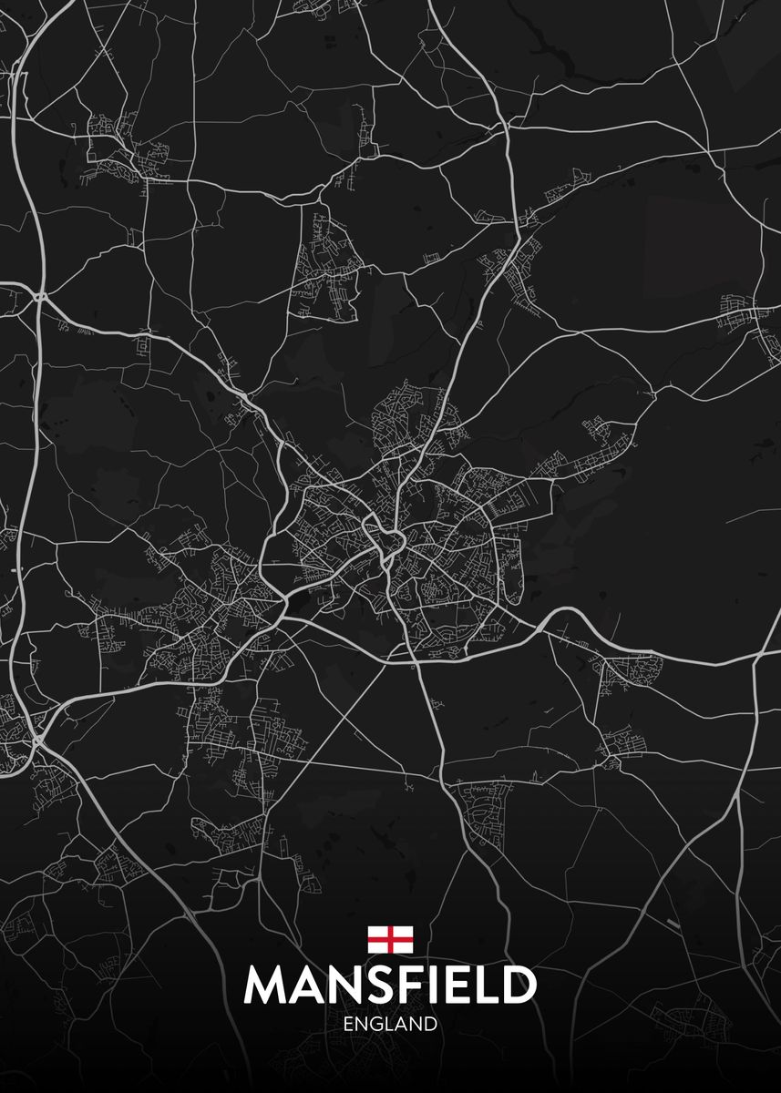 'Mansfield UK' Poster, picture, metal print, paint by IMR Designs ...