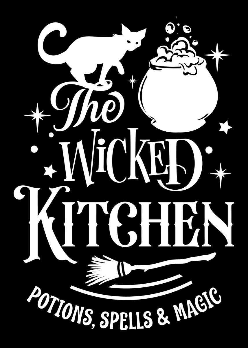 'Wicked Kitchen Sign' Poster, picture, metal print, paint by Little ...