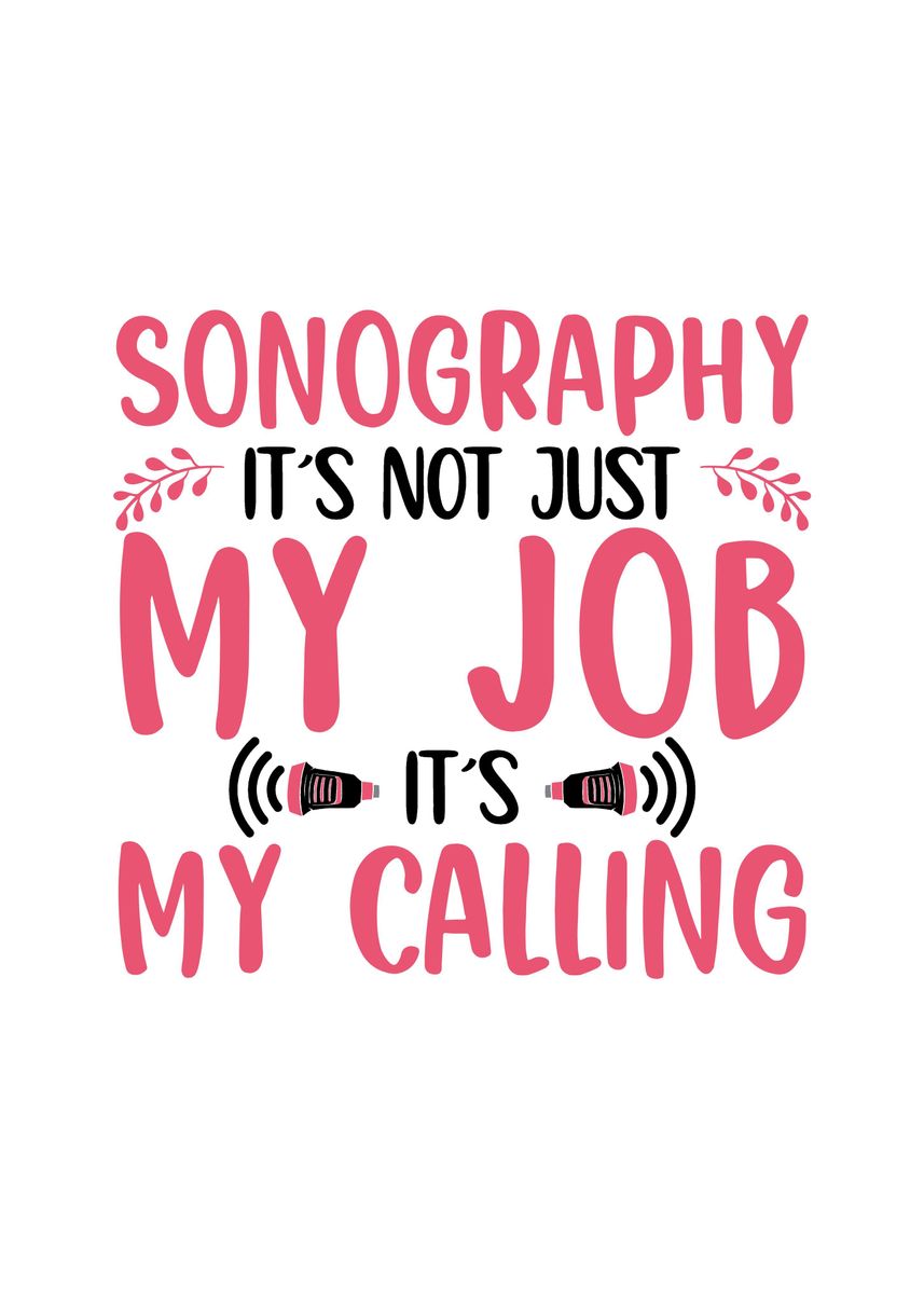 'Awesome Sonographer Saying' Poster by TW Design | Displate