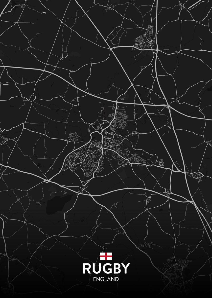 'Rugby UK' Poster, picture, metal print, paint by IMR Designs | Displate