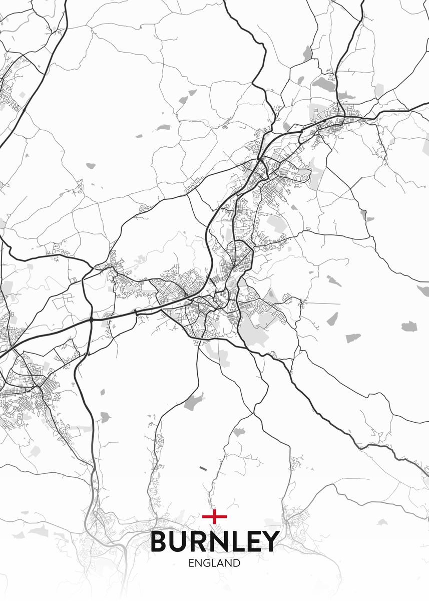 'Burnley UK' Poster by IMR Designs | Displate