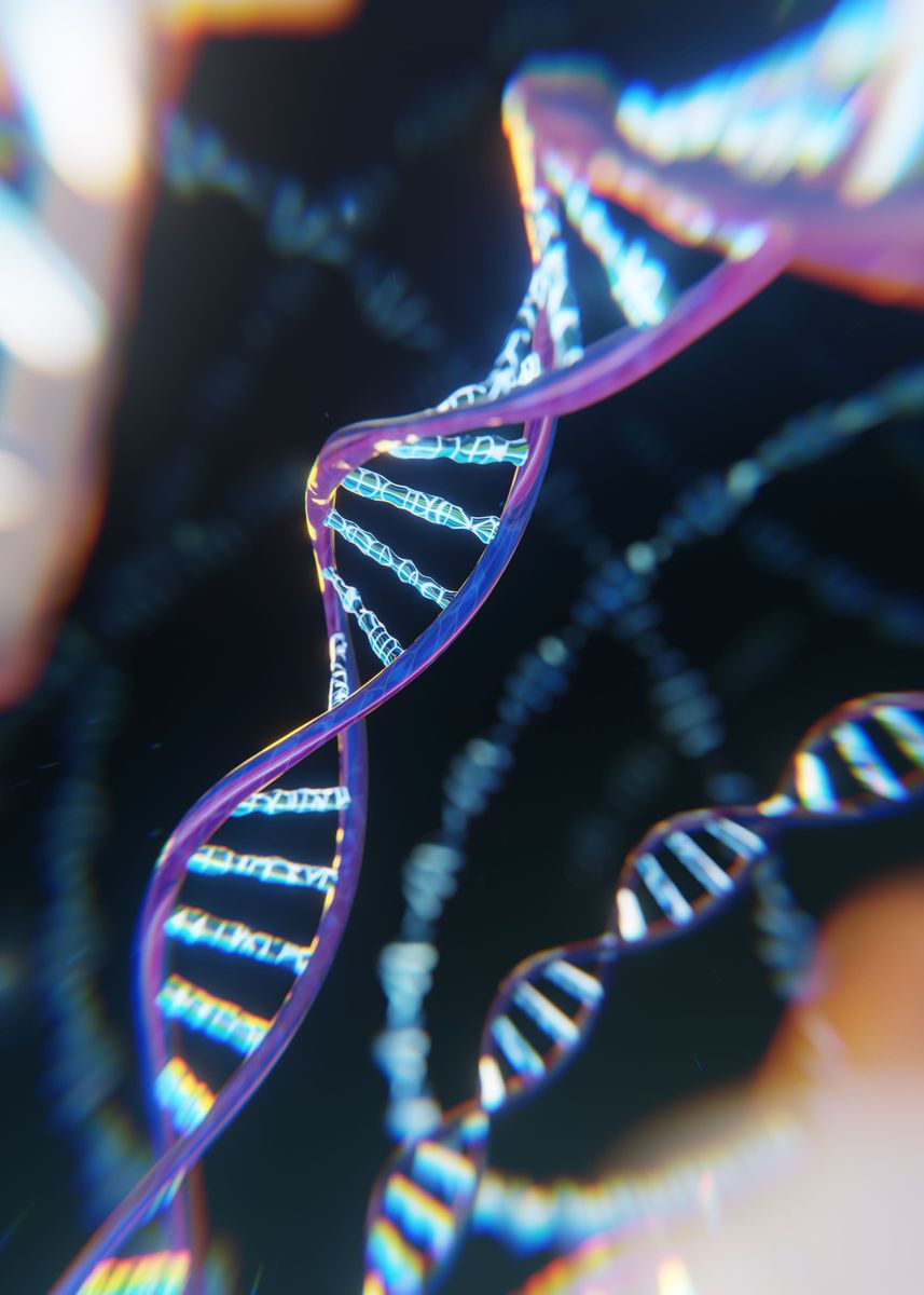 'DNA' Poster, picture, metal print, paint by DREAMY 3D | Displate