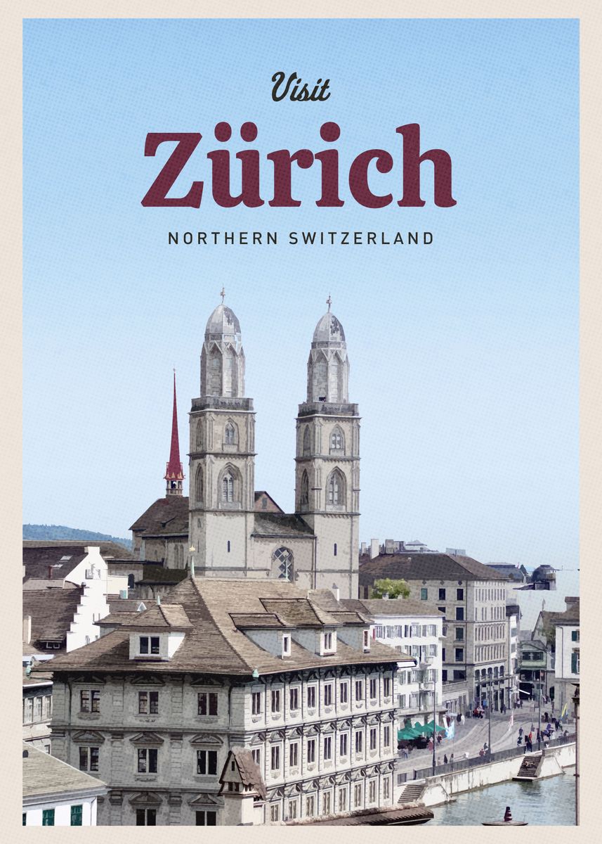 'Visit Zurich' Poster by Mercury Club | Displate