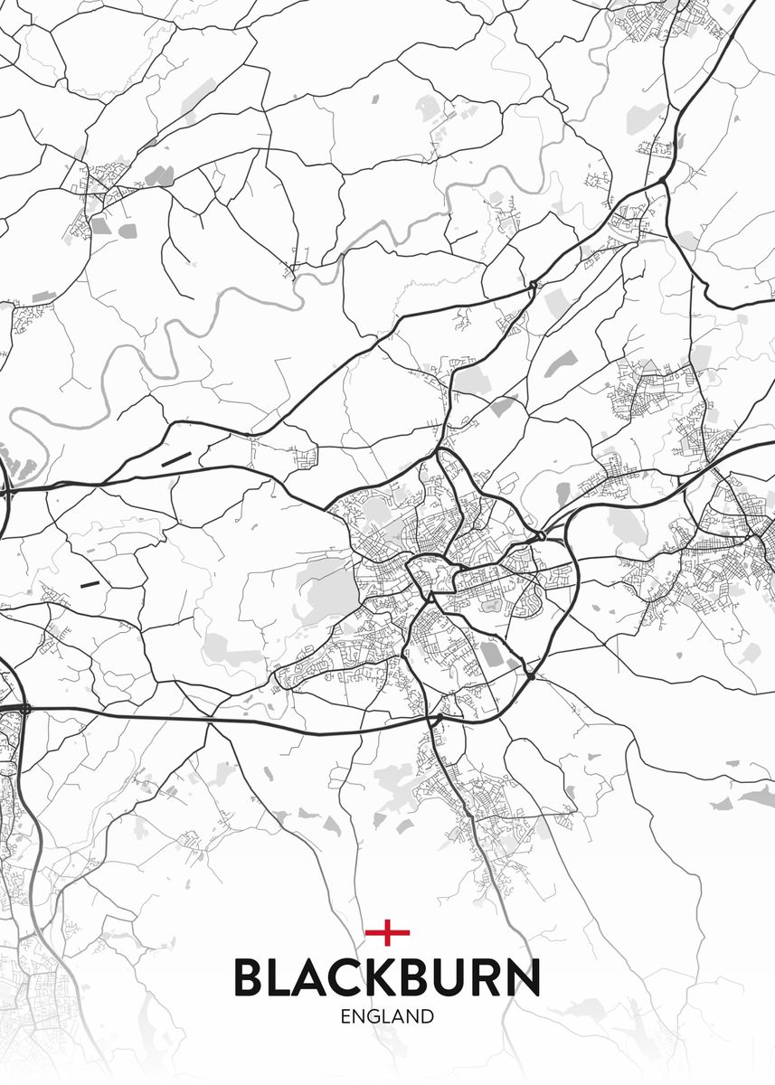 'Blackburn UK' Poster, picture, metal print, paint by IMR Designs ...