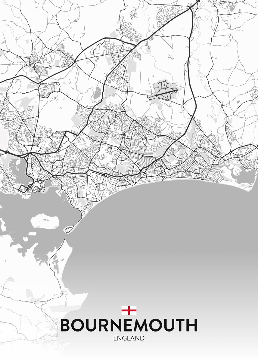 'Bournemouth UK' Poster by IMR Designs | Displate