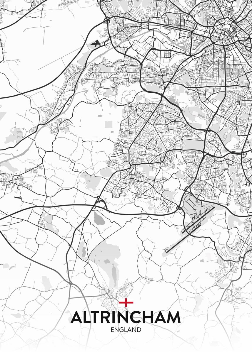 'Altrincham UK' Poster, picture, metal print, paint by IMR Designs ...