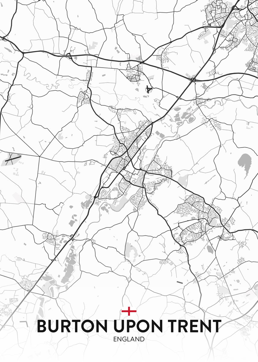 'Burton upon Trent UK' Poster, picture, metal print, paint by IMR ...