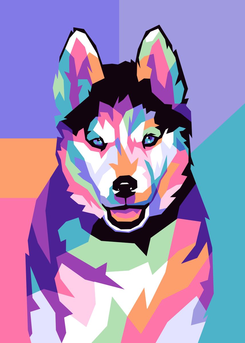 'Dog WPAP' Poster, picture, metal print, paint by Namrahc Kunatip ...