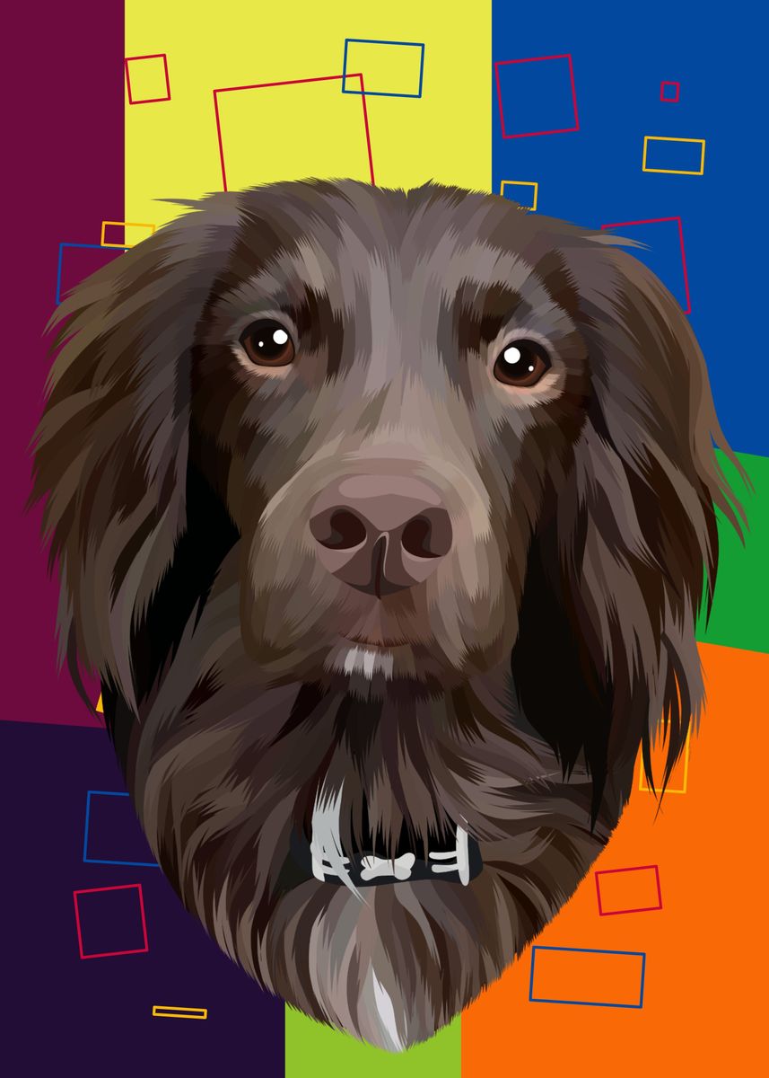 'the dog' Poster, picture, metal print, paint by Mshel Tyan | Displate