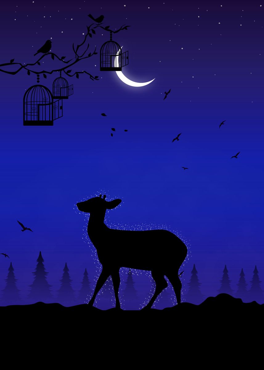 'Animal Dear' Poster by Eudora | Displate