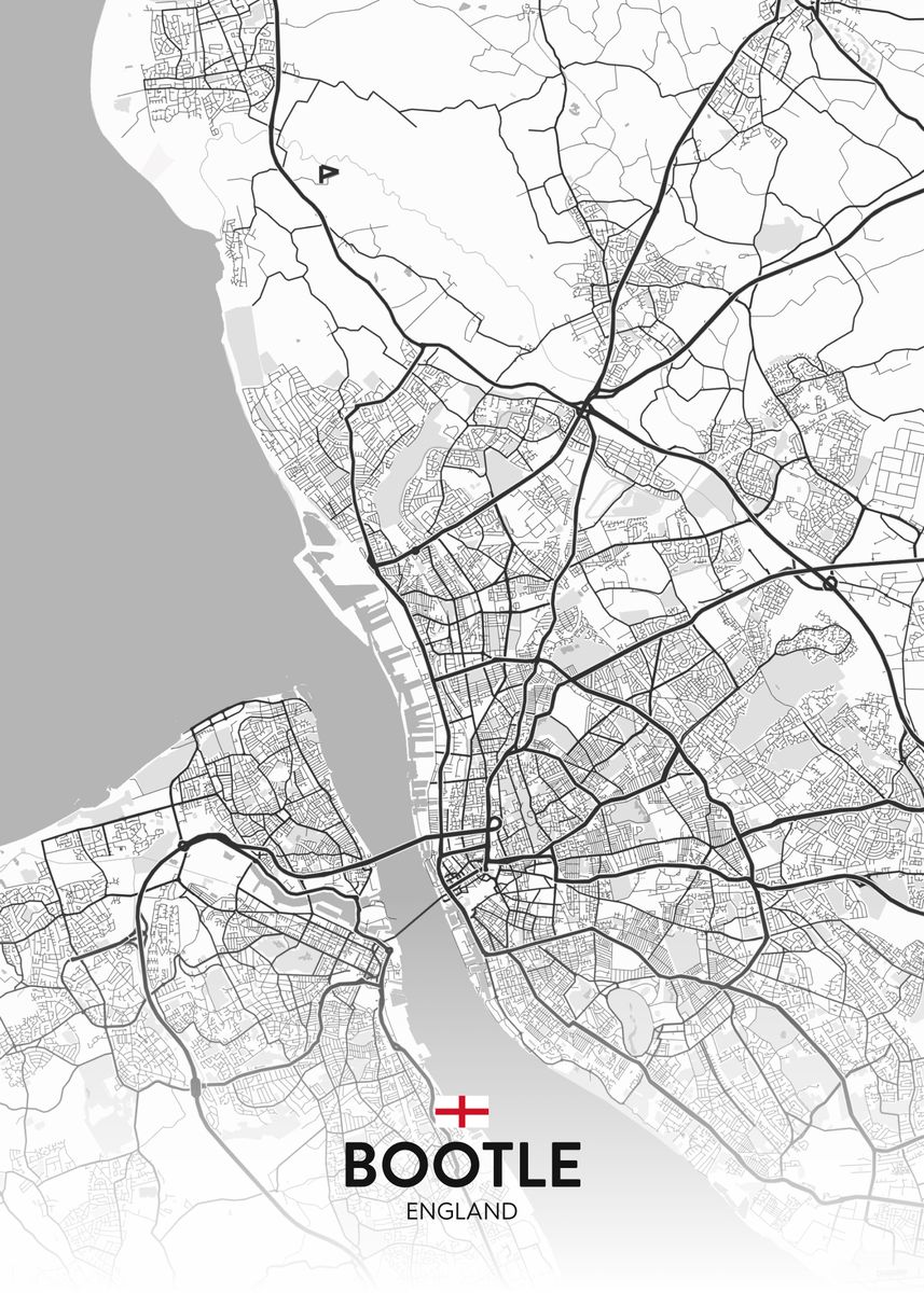 'Bootle UK' Poster, picture, metal print, paint by IMR Designs | Displate