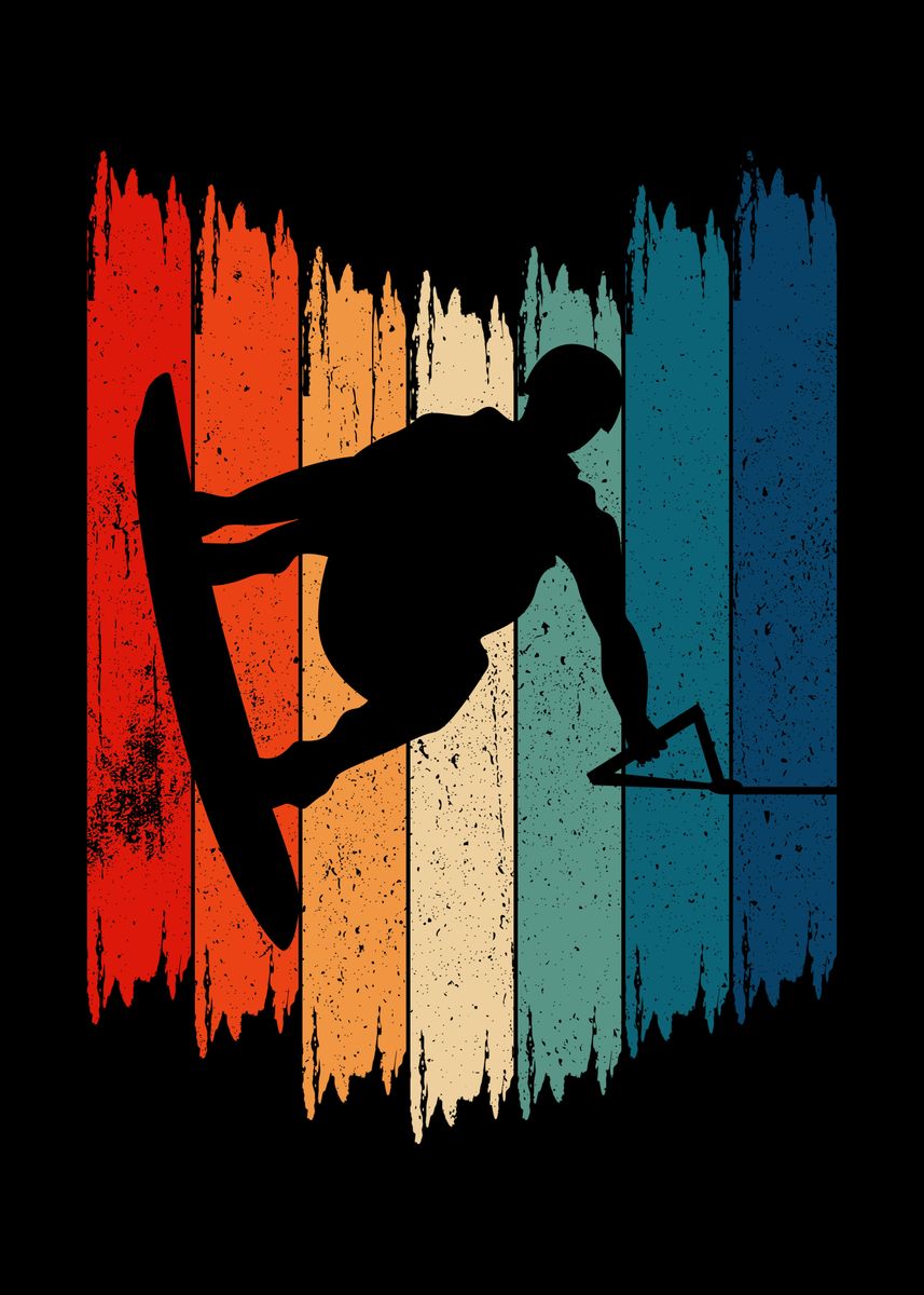 'Wakeboard Wakeboarding' Poster, picture, metal print, paint by MzumO ...