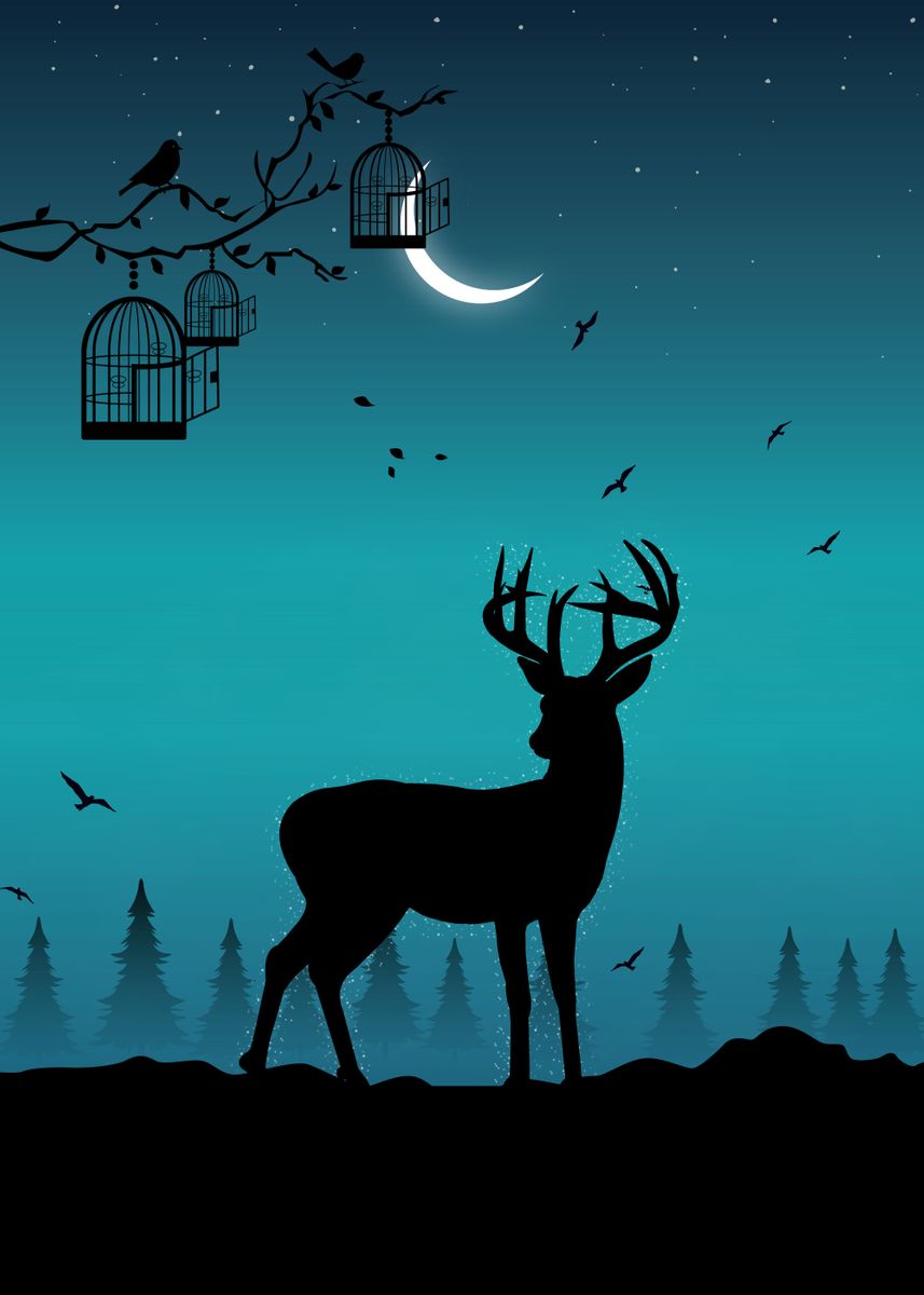 'Animal Dear' Poster by Eudora | Displate