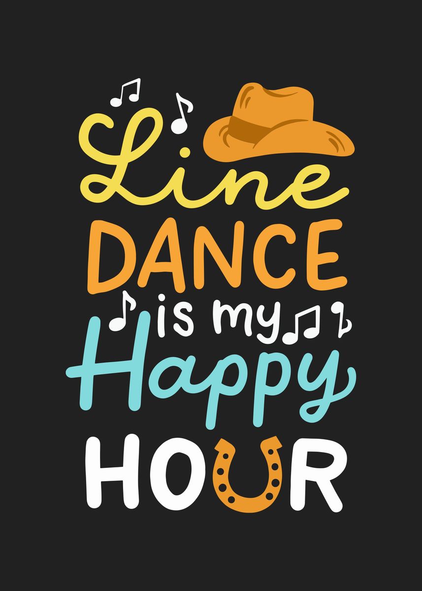 'Line Dance' Poster, picture, metal print, paint by maxdesign | Displate
