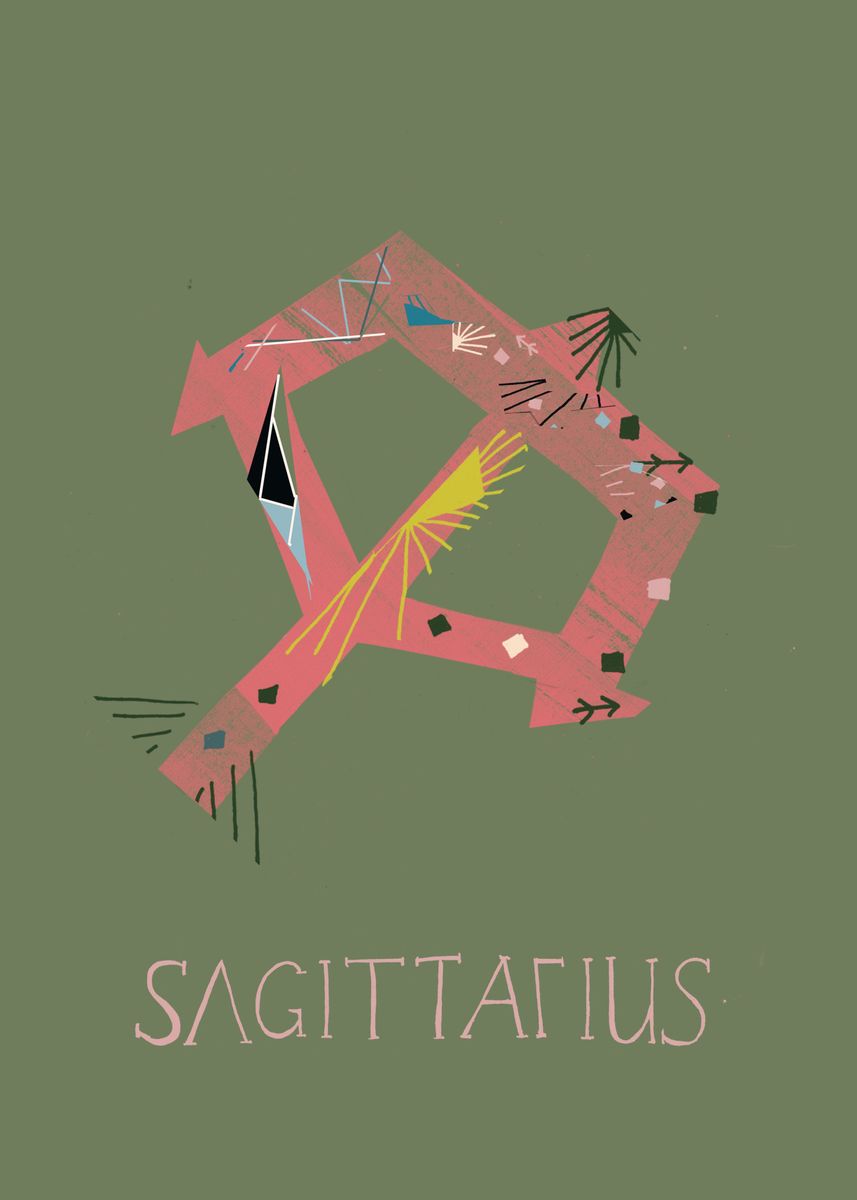 'Sagittarius' Poster, picture, metal print, paint by Nosheen Ahmed ...