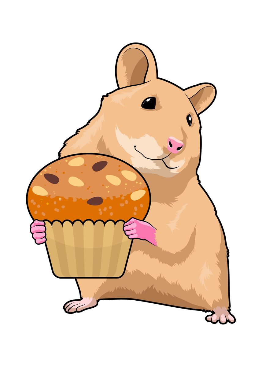 'Hamster Muffin' Poster by Markus Schnabel | Displate