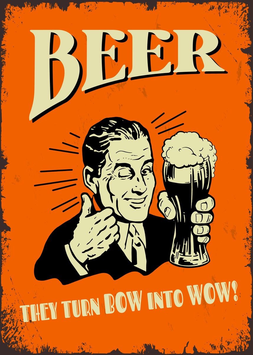'Beer vintage ' Poster by Mild pic | Displate