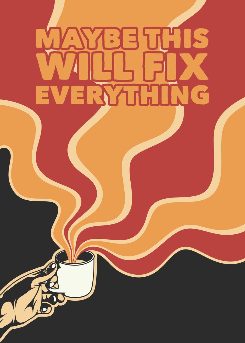 'Maybe this will fix it' Poster, picture, metal print, paint by ...