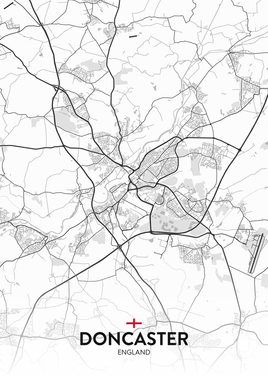 'Doncaster UK' Poster, picture, metal print, paint by IMR Designs ...