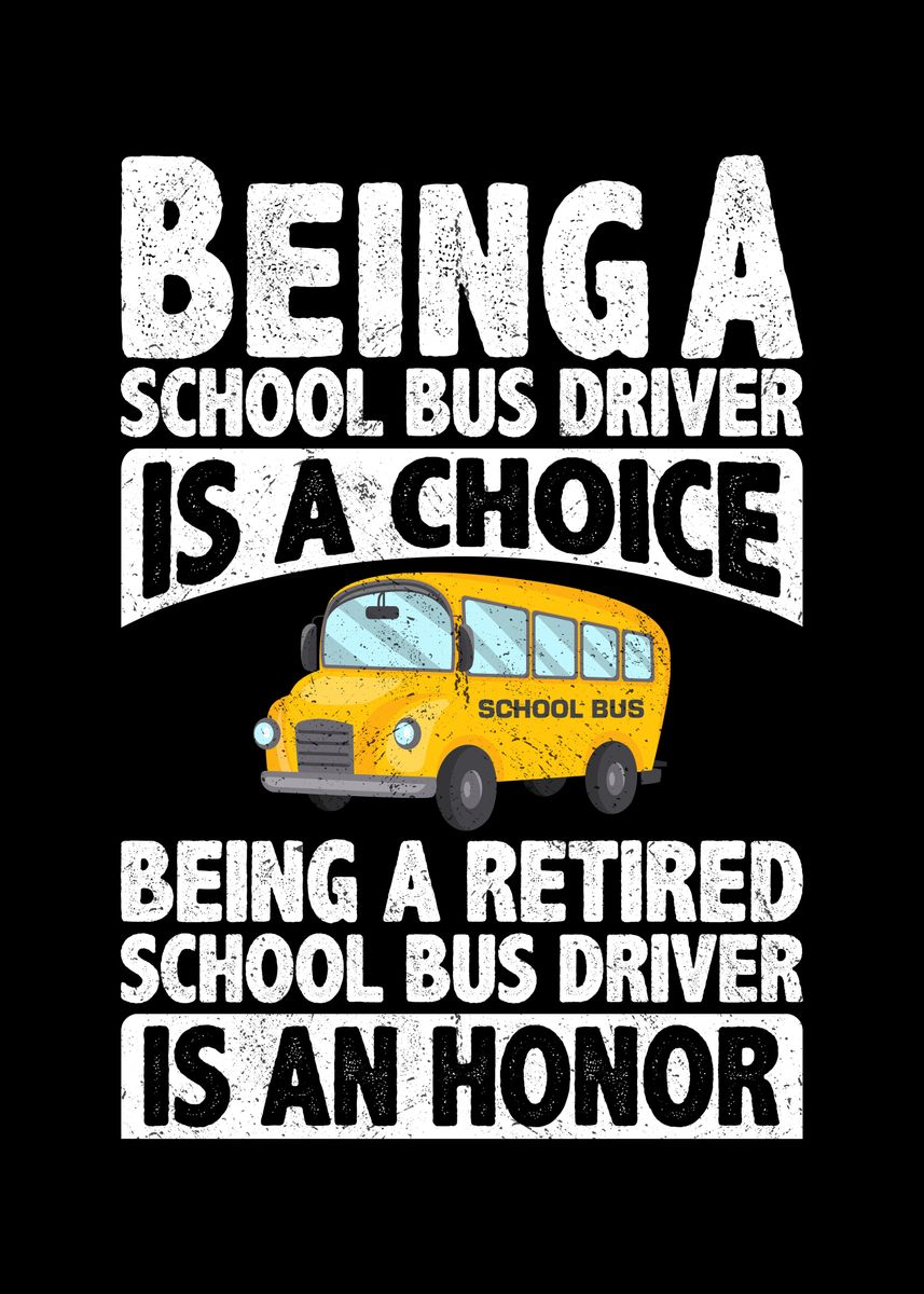 'Being a retired school bus' Poster, picture, metal print, paint by ...