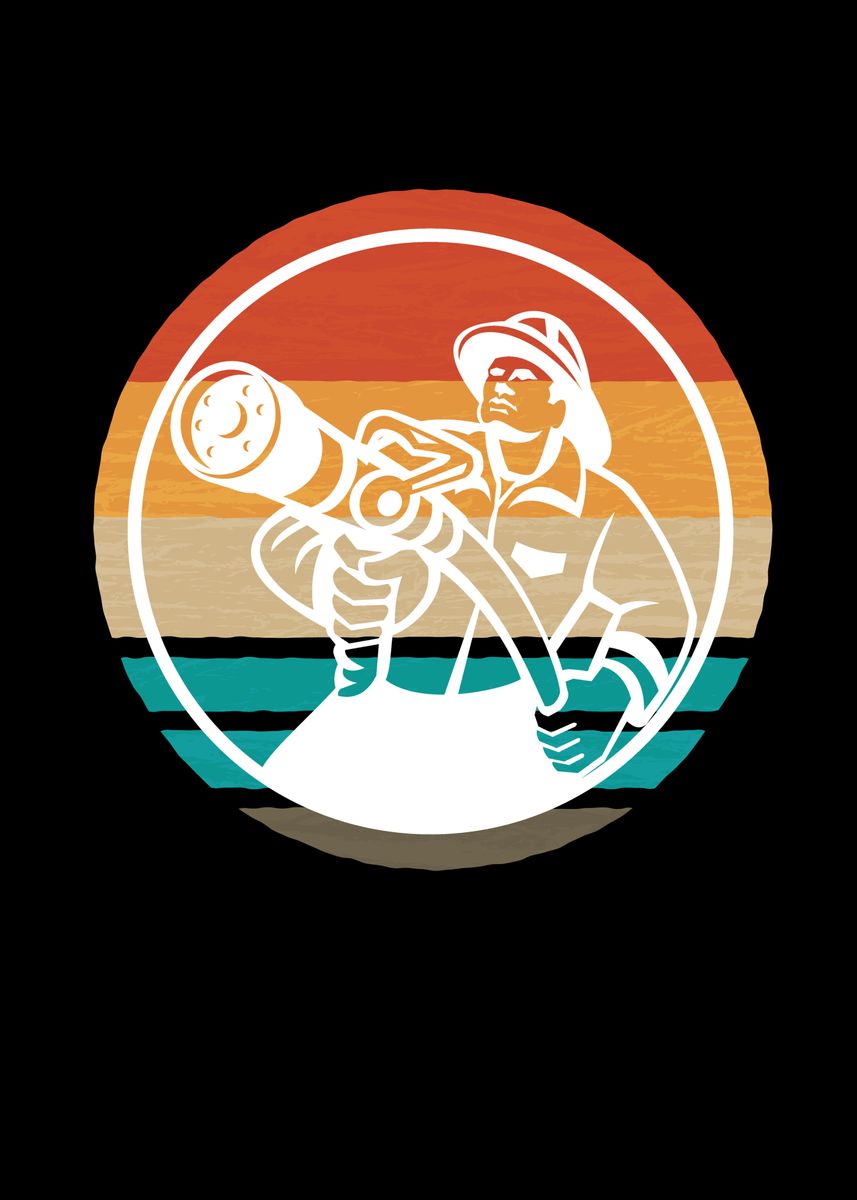 'Fire Department' Poster, picture, metal print, paint by KaSeRa | Displate