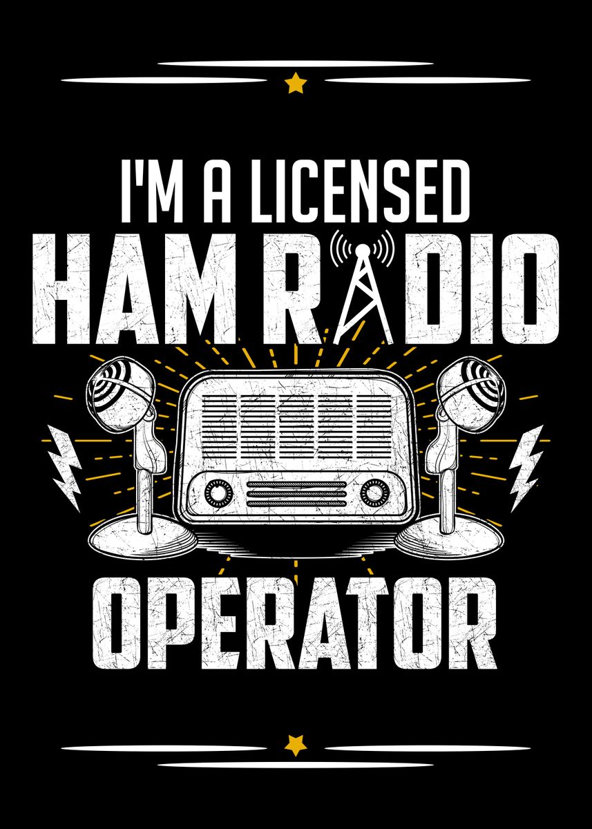 'Ham Radio Operator' Poster, picture, metal print, paint by platenum ...