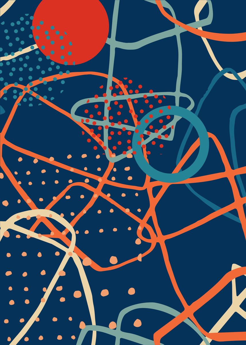 '70s Abstract Color 10' Poster, picture, metal print, paint by Simon ...