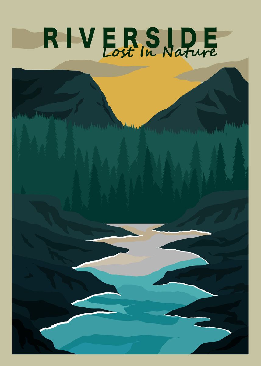 'Riverside' Poster by Alin Gabriel | Displate