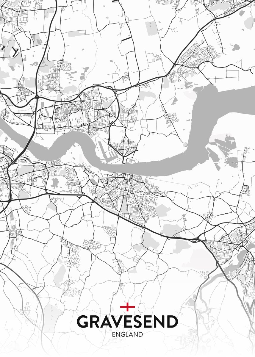 'Gravesend UK' Poster, picture, metal print, paint by IMR Designs ...