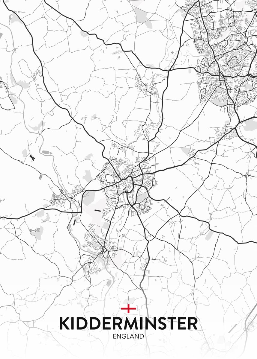 'Kidderminster UK' Poster, picture, metal print, paint by IMR Designs ...