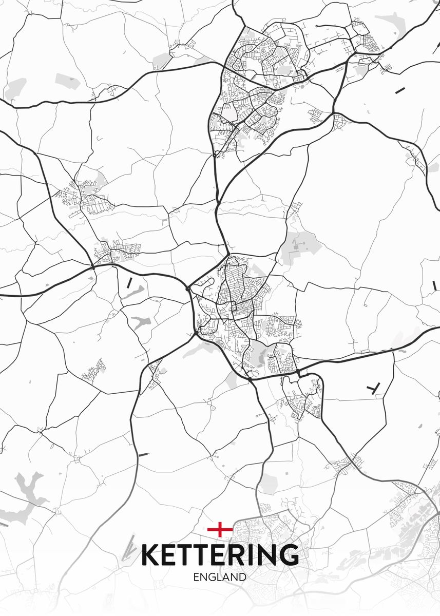 'Kettering UK' Poster, picture, metal print, paint by IMR Designs ...