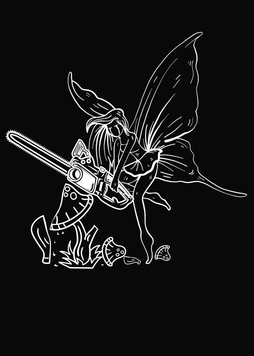 'Fairycore Gothic Fairy' Poster, picture, metal print, paint by ...