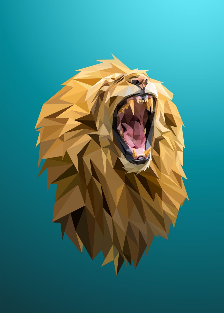 'Roaring Lion' Poster by Evanz Tampubolon | Displate