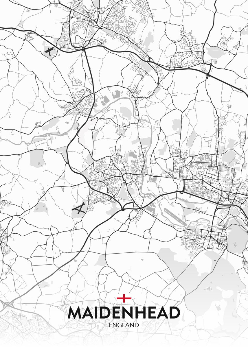 'Maidenhead UK' Poster, picture, metal print, paint by IMR Designs ...