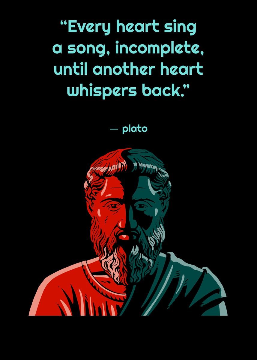 'Plato quotes' Poster, picture, metal print, paint by Karin Studio ...