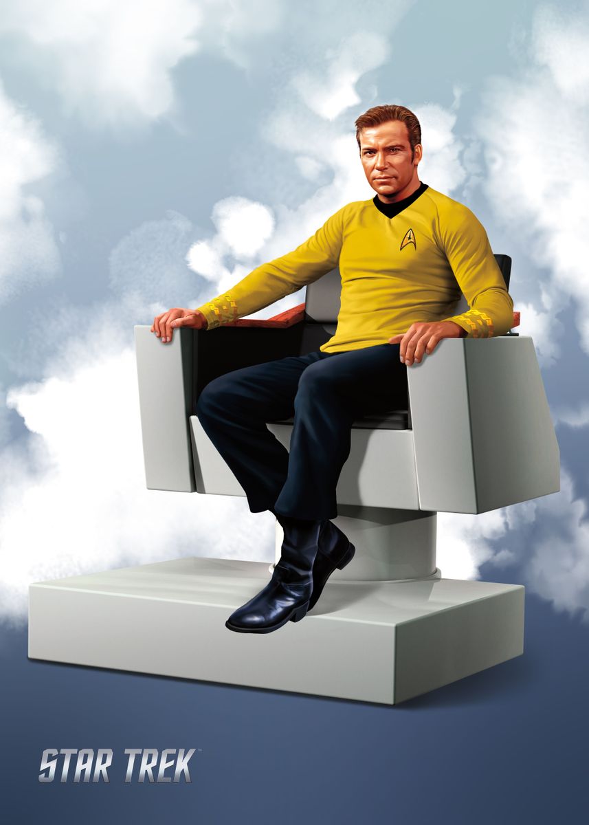 'Kirk sitting on the chair' Poster, picture, metal print, paint by Star ...