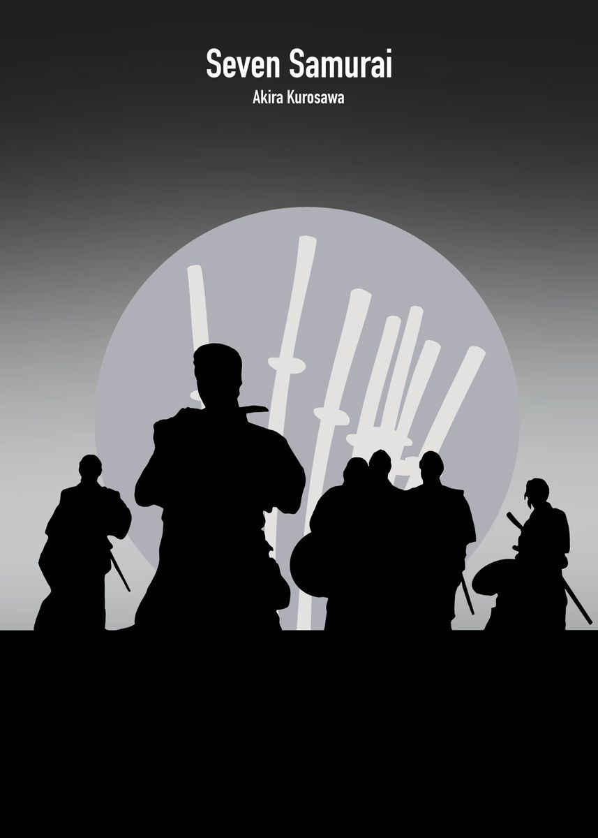 'Seven samurai' Poster, picture, metal print, paint by UNIKORN | Displate