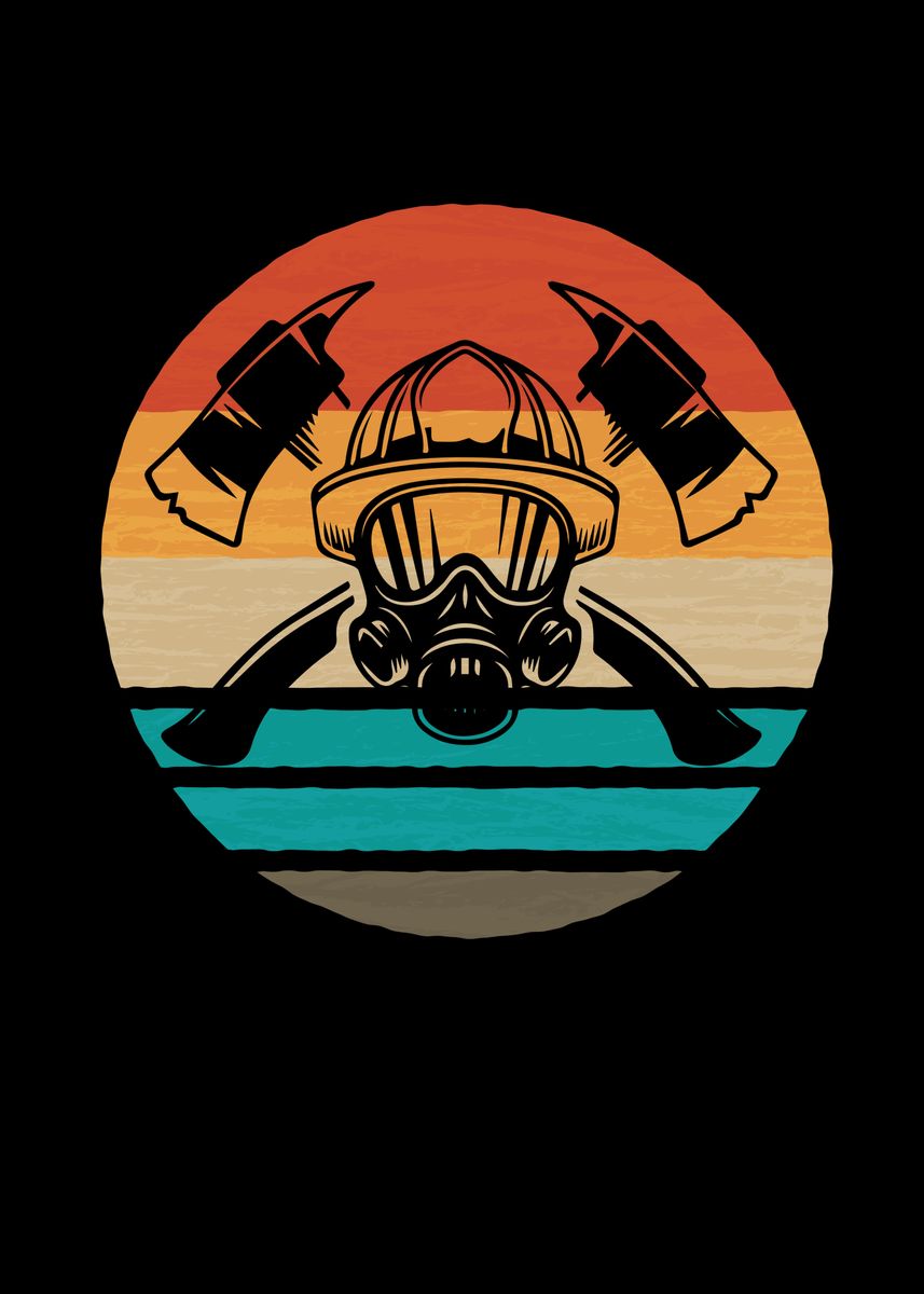 'Fire Department' Poster, picture, metal print, paint by KaSeRa | Displate